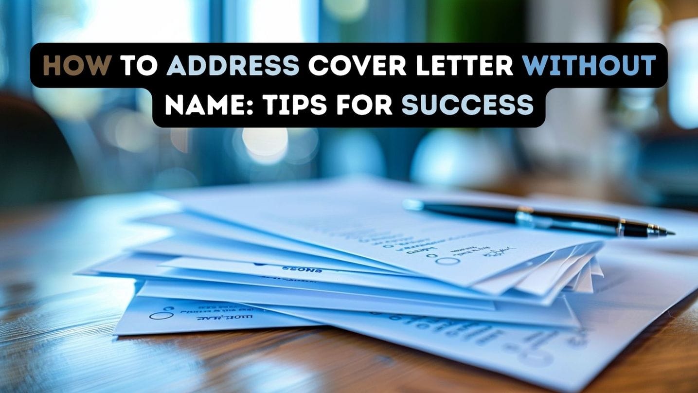 How To Address Cover Letter Without Name: Tips for Success!